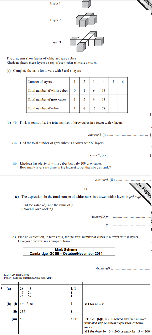 SEQUENCES IGCSE :: Gymnázium